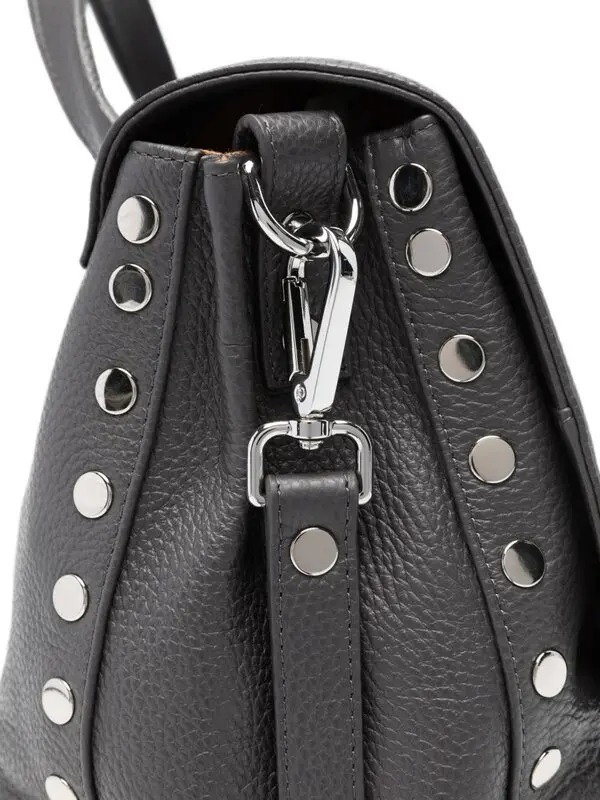 ZANELLATO Postina Daily Medium Leather Handbag - Grey