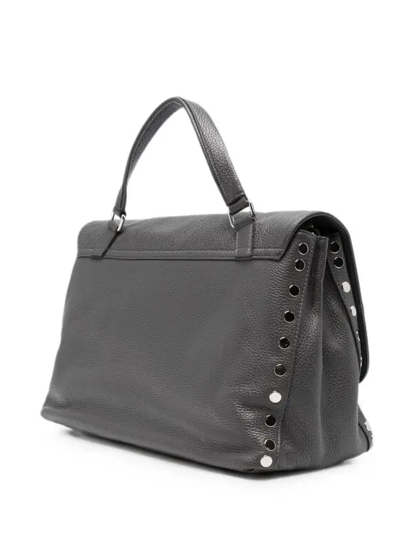 ZANELLATO Postina Daily Medium Leather Handbag - Grey