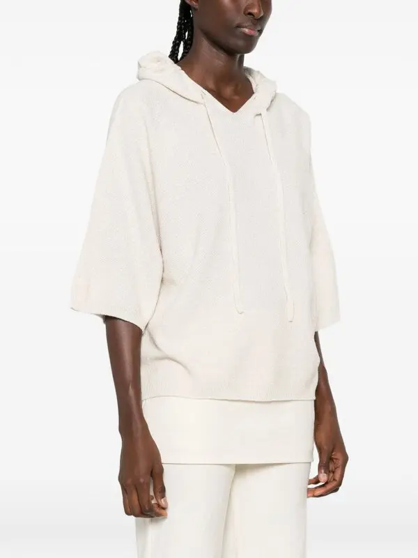 Fabiana Filippi Wool Blend Sweater With Hood