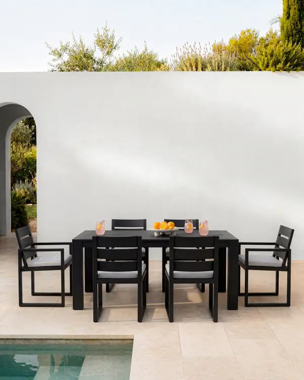 Quince Linear Aluminum Outdoor Dining Table