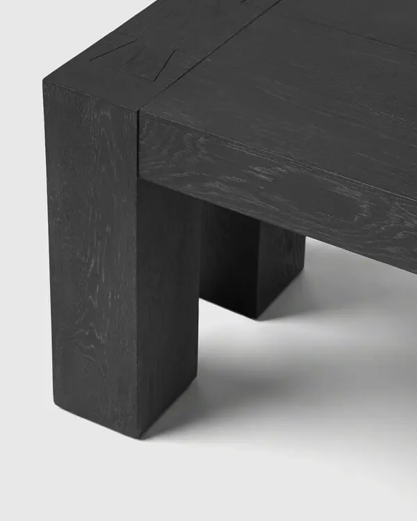 Quince Reclaimed Oak Parsons Dining Bench - Black
