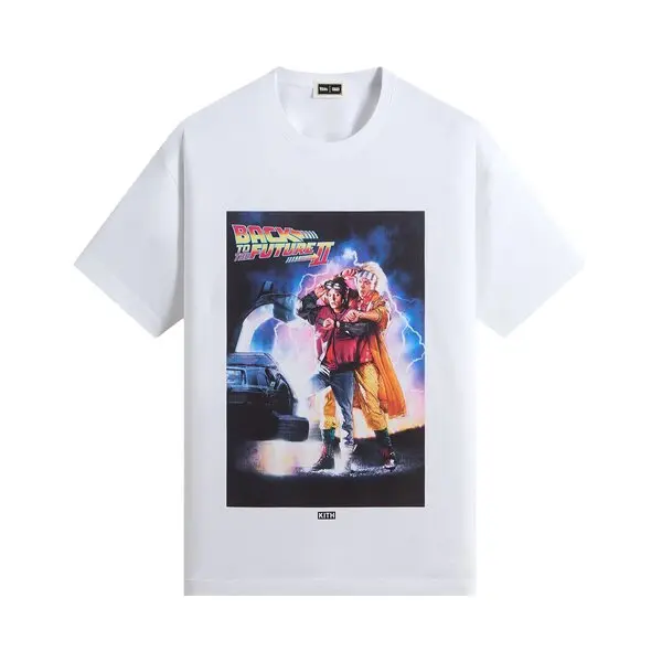 Kith For Back To The Future Ii Movie Poster Vintage Tee - White