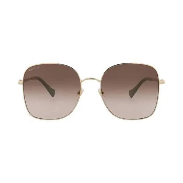 Gucci Square-frame Metal Sunglasses /brown