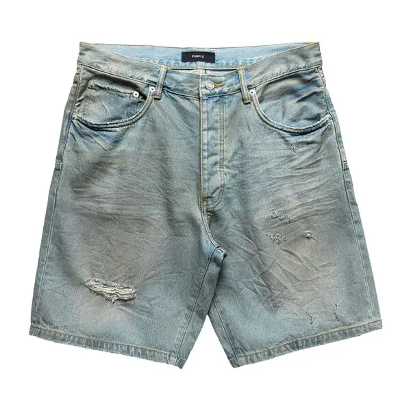 PURPLE BRAND P059 Dirty Vintage Short 'light Indigo - Blue