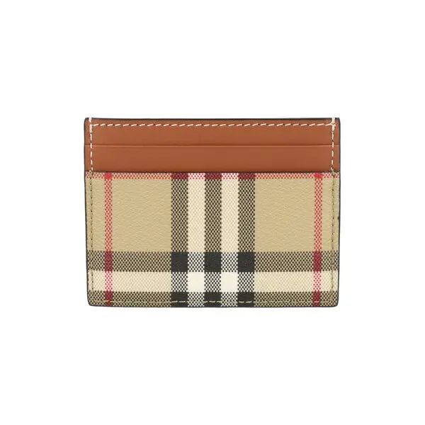 Burberry Sandon Check Card Holder 'archive Beige - Tan