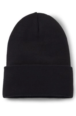 Hugo Cotton Beanie With Logo Label