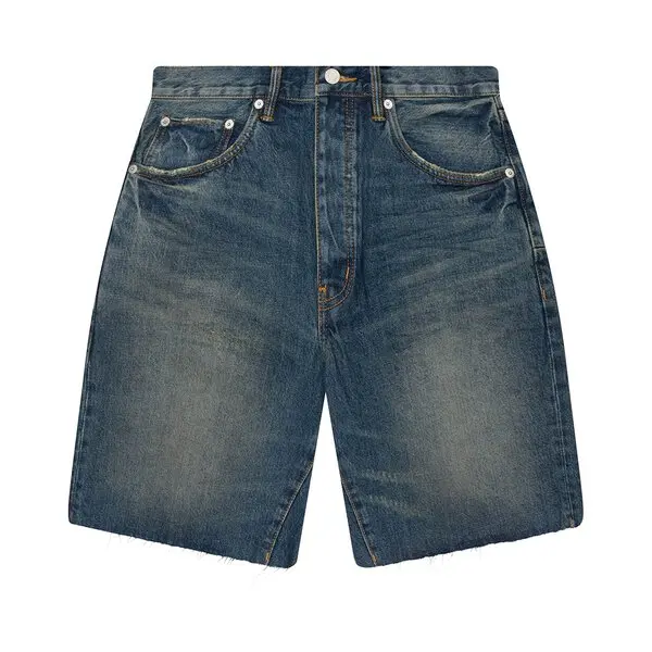 PURPLE BRAND Vintage Mid Indigo Denim Shorts - Blue