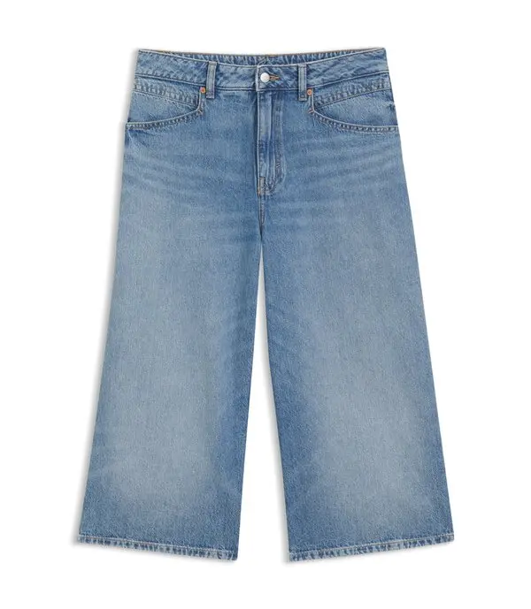 BOSS Mid-rise Cropped Jeans In A Relaxed Fit - Blue