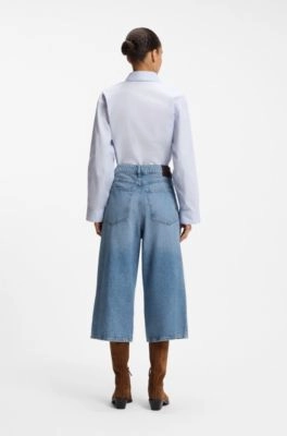 BOSS Mid-rise Cropped Relaxed Fit Jeans