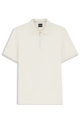 BOSS Regular-fit Polo With Zipper Closure
