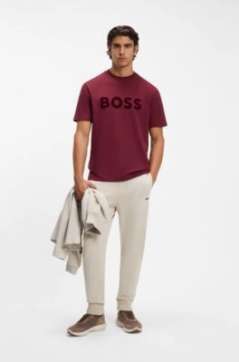 BOSS Cotton-blend Sweatpants With Embroidered Logo