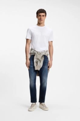 BOSS Cotton T-shirt With Large Tonal Logo