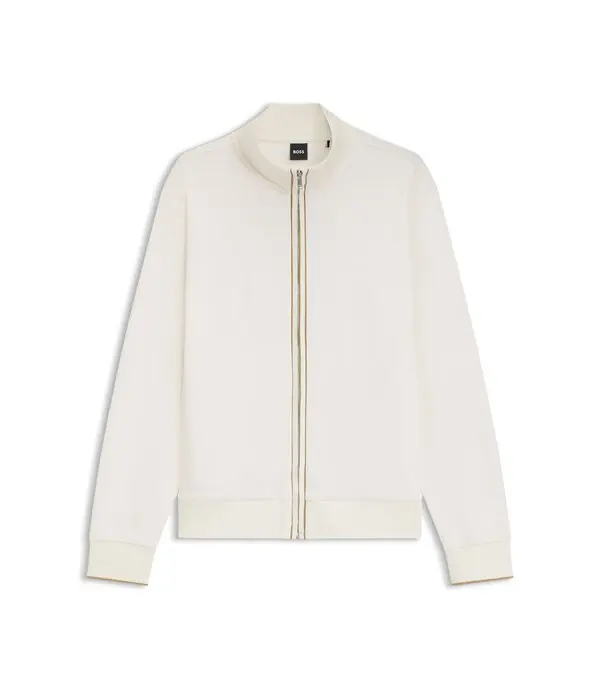 BOSS Cotton Sweatshirt With Zipper Neck