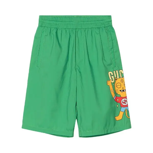 Gucci Graphic Print Drawstring Shorts