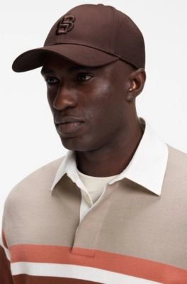 BOSS Cotton Twill Cap With Embroidered Double B Monogram