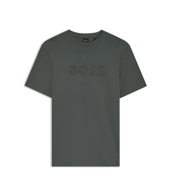 BOSS Regular-fit Cotton T-shirt With Modern Logo - Light Green