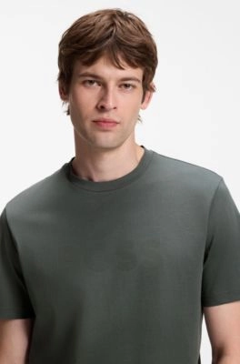 BOSS Cotton T-shirt With Large Tonal Logo