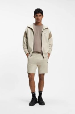 BOSS Regular-fit Zip-up Sweatshirt In Spacer Piqu