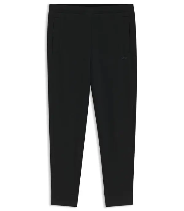 BOSS Cotton-blend Sweatpants With Embroidered Logo - Black