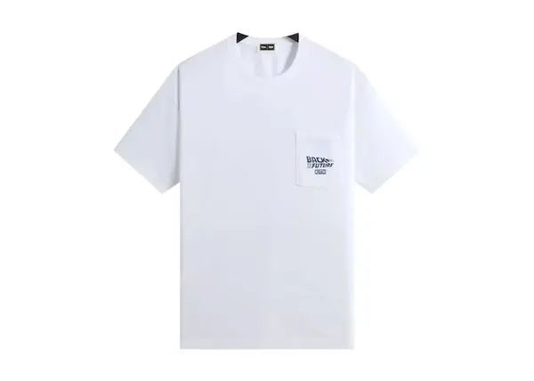 Kith X Back To The Future Blueprint Standard Crispy Pocket Tee Shirt - White