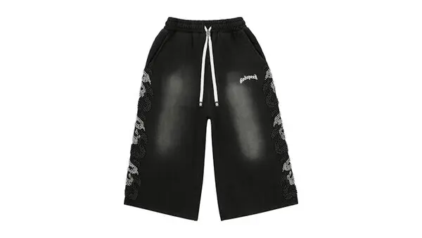 GODSPEED Nior Studded 3qtr Shorts - Black