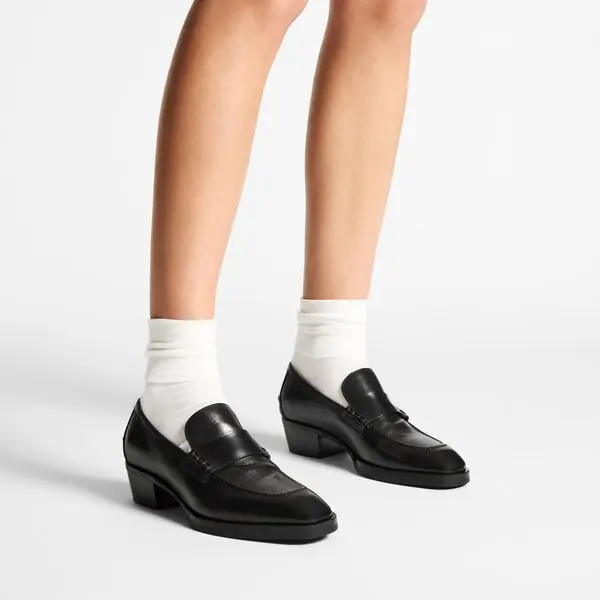 JIMMY CHOO Wilder Loafers In Buffalo Leather - Black