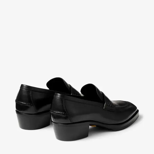 JIMMY CHOO Wilder Loafers In Buffalo Leather - Black