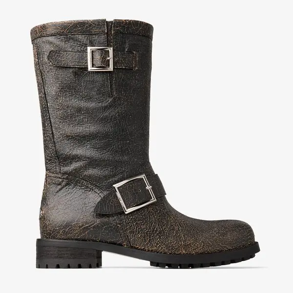 JIMMY CHOO Biker Mid Boots - Black/toffee