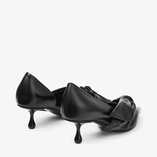 JIMMY CHOO Issy 50 Leather Pumps With Oversized Bow Detailing