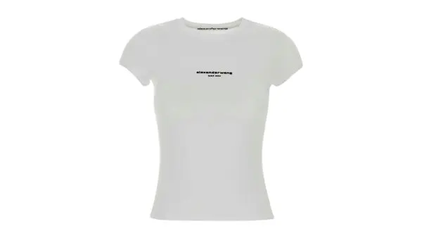 Alexander Wang Logo Print Fitted Tee Shirt