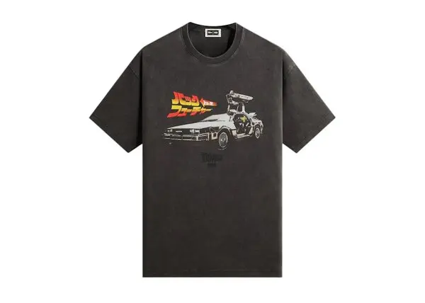 Kith X Back To The Future Delorean Vintage Tee Shirt - Black