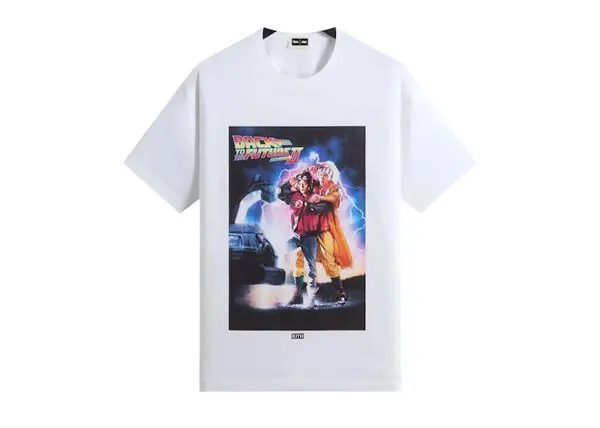 Kith X Back To The Future Ii Movie Poster Vintage Tee Shirt - White