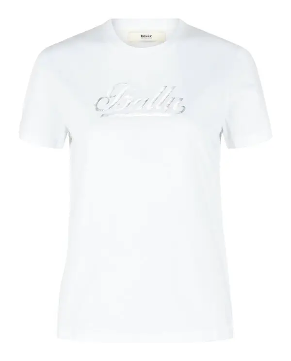Bally Metallic Logo Print T Shirt