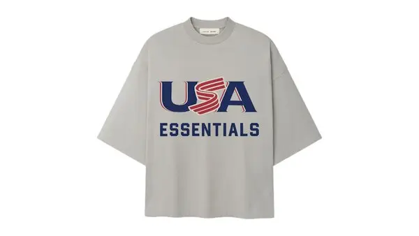 Fear Of God Essentials Usa Baseball Merch Tee Shirt - Seal