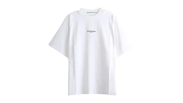 Alexander Wang Logo Print Short Sleeve Tee Shirt - White