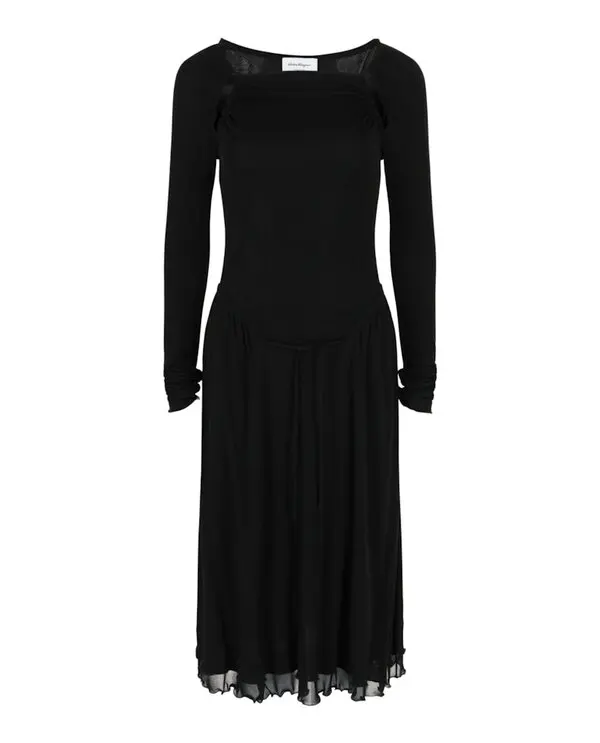FERRAGAMO Cutout Detailed Midi Dress