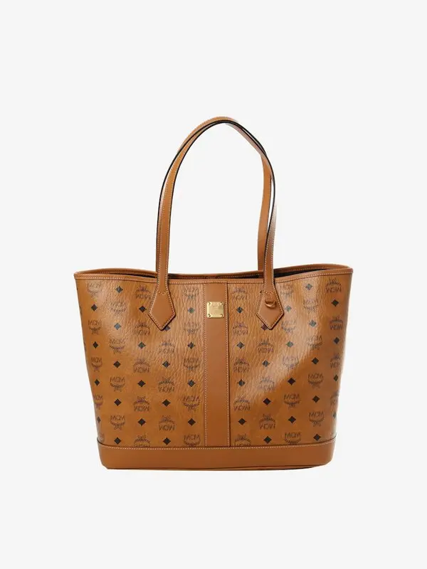 Mcm Liz Vi Shopper Medium Bag - Cognac