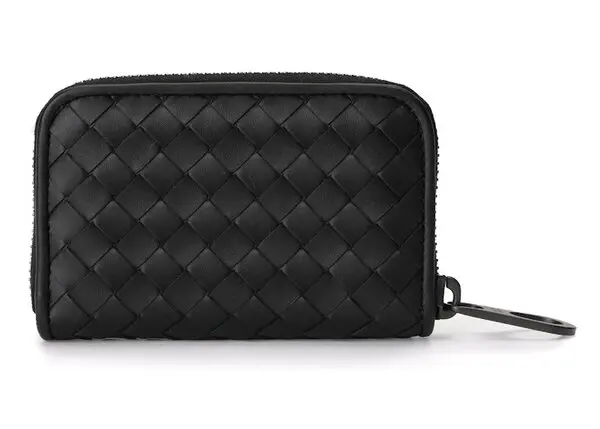 Bottega Veneta Intrecciato Leather Coin Purse - Black