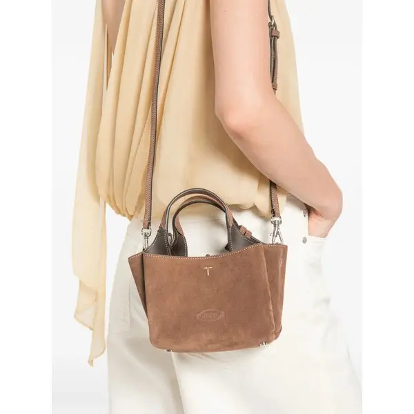 TOD'S Mini T Timeless Bag - Brown