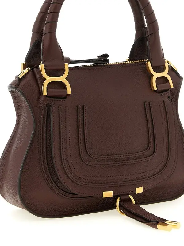 Chloé Marcie Saddle Stitch Handbag - Brown