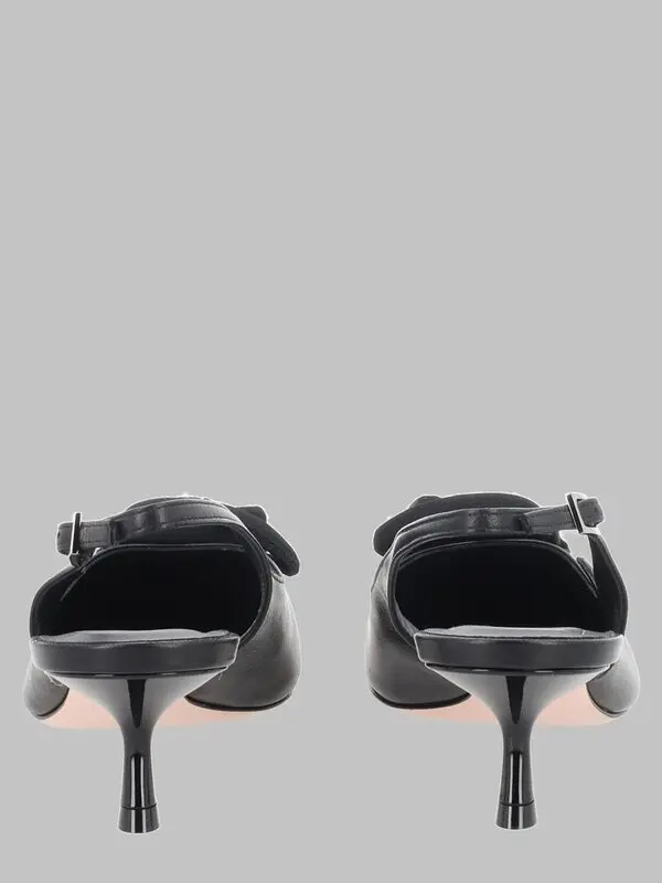 ROGER VIVIER Rose Vivier" Slingback Pumps In Leather - Black
