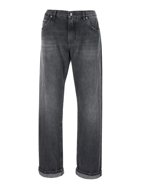 Dolce & Gabbana Denim Jeans With Faded Effect - Gray