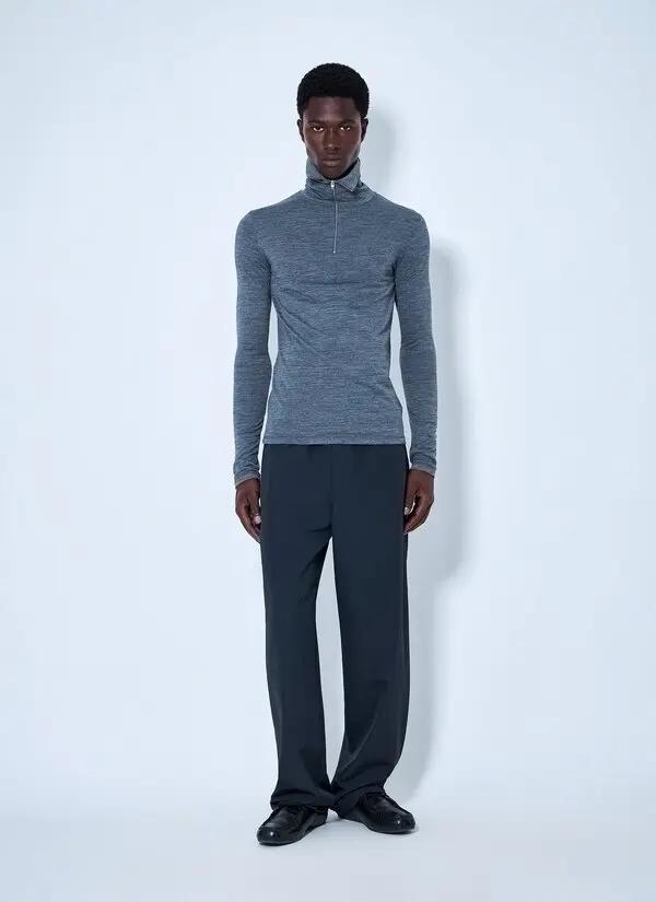 JIL SANDER Half-zip Long Sleeve Top