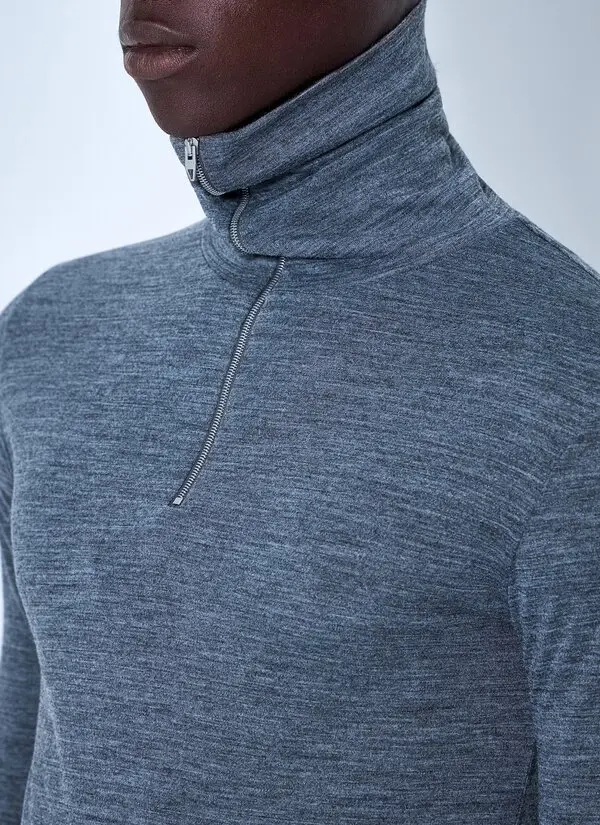 JIL SANDER Half-zip Long Sleeve Top