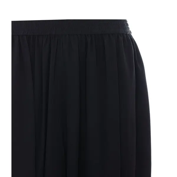 Chloé Fluid Pleated Crepe De Chine Pants - Black
