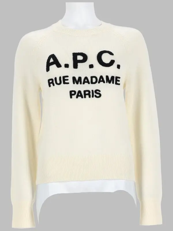 A.p.c. Maglia Alissa Con Logo - Cream