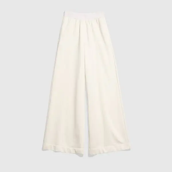 Gucci Cotton Silk Jersey Leisure Pants - White