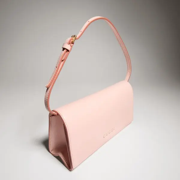 Gucci Mini Pouch With Lettering Leather