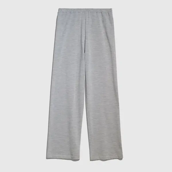 Gucci Wool Silk Leisure Pants With Embroidery - Grey