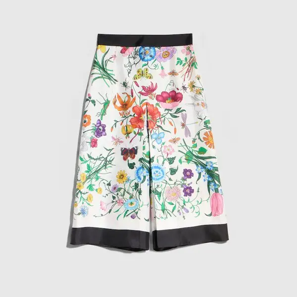 Gucci Printed Silk Pants